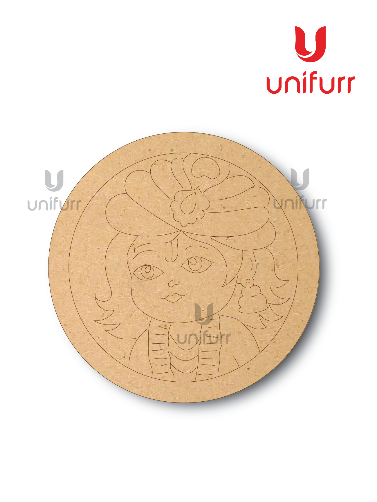Baby Krishna 2 -Lipan Pre-marked MDF – Unifurr