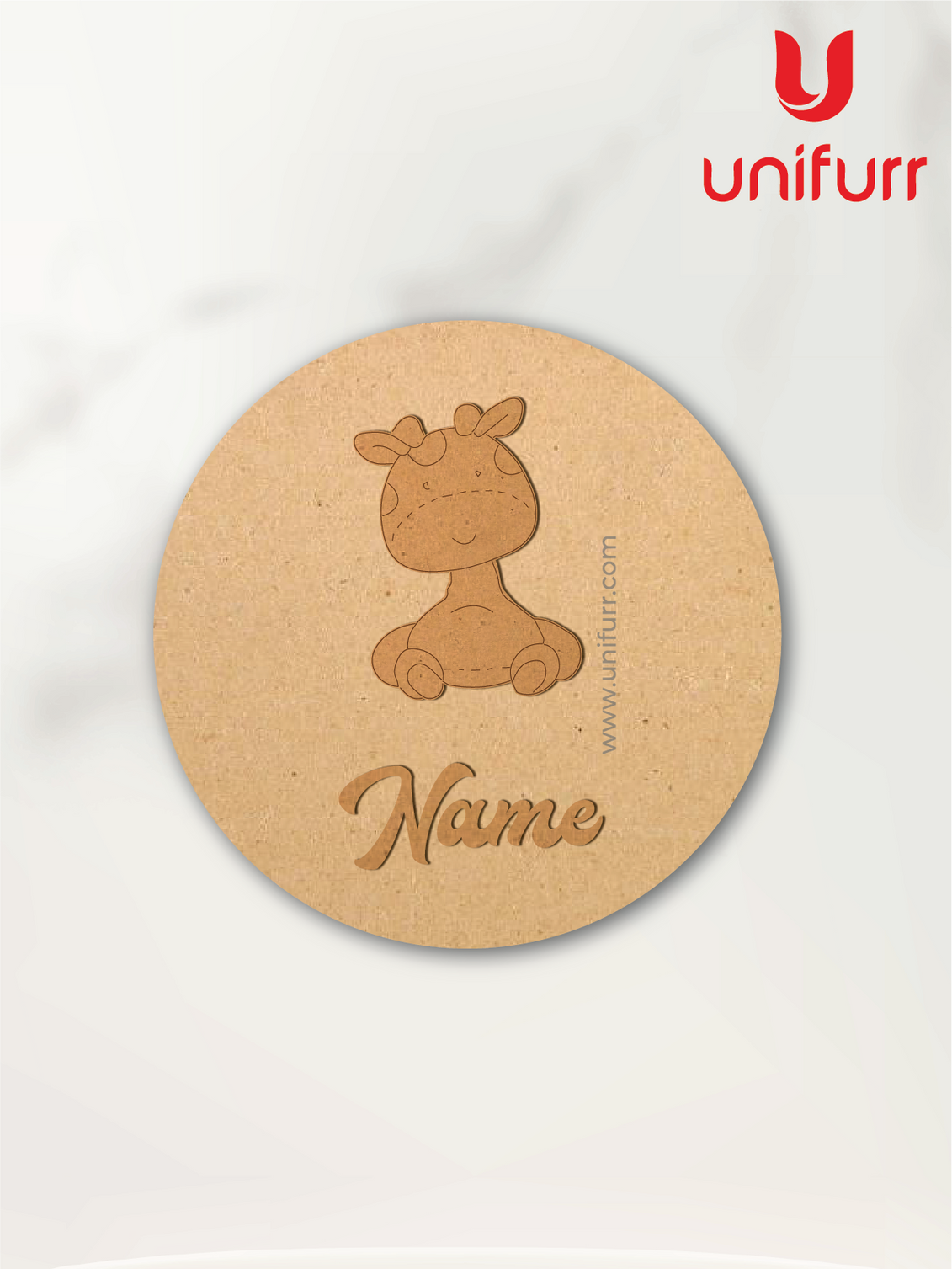 Giraffe Kids Name Plate MDF Cutouts – Unifurr
