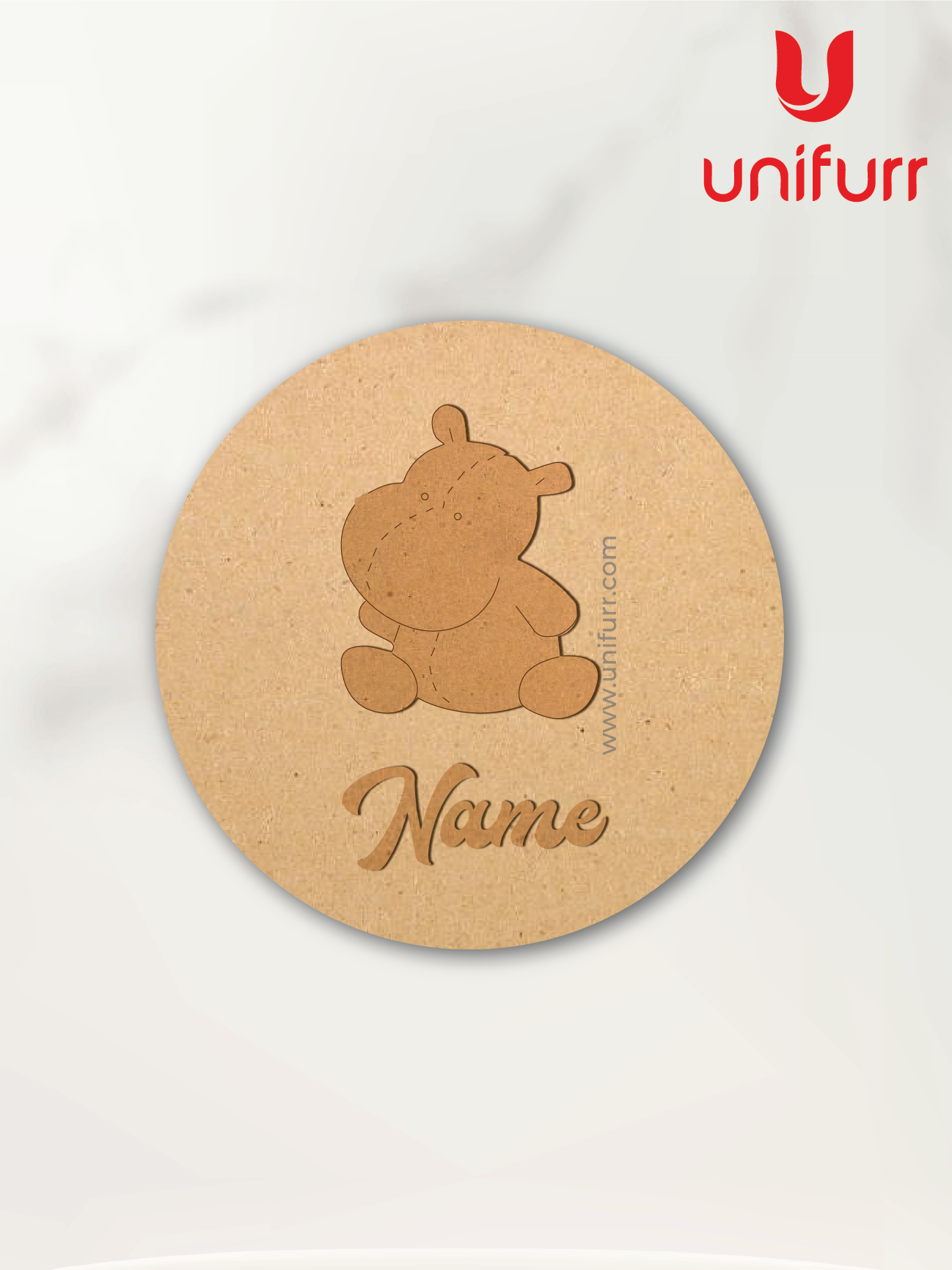 Hippo Kids Name Plate MDF Cutouts – Unifurr