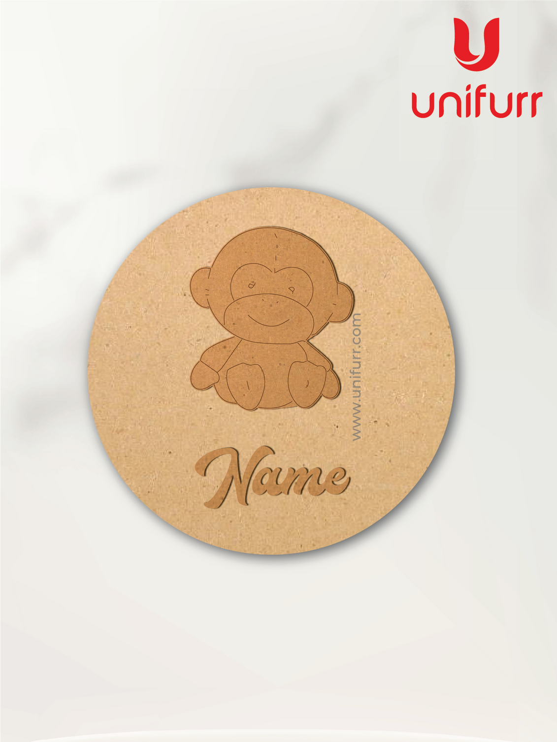 Monkey Kids Name Plate MDF Cutouts – Unifurr